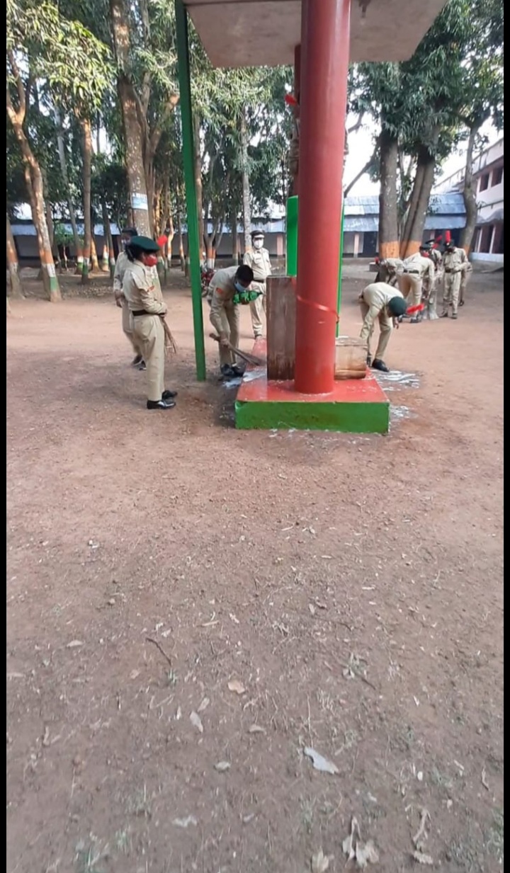 Statue cleaning – India NCC