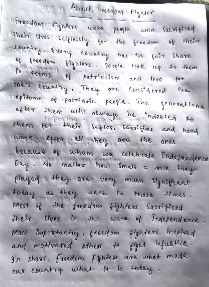 Freedom fighter – India NCC