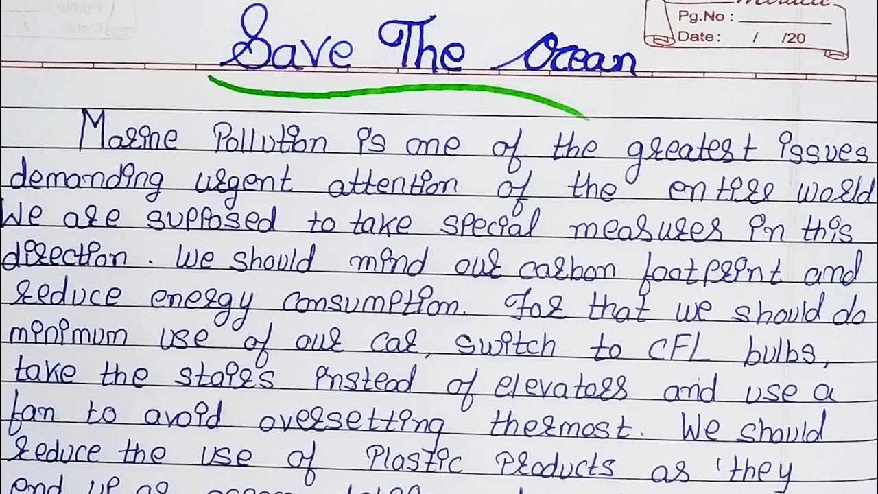 Save the ocean – India NCC