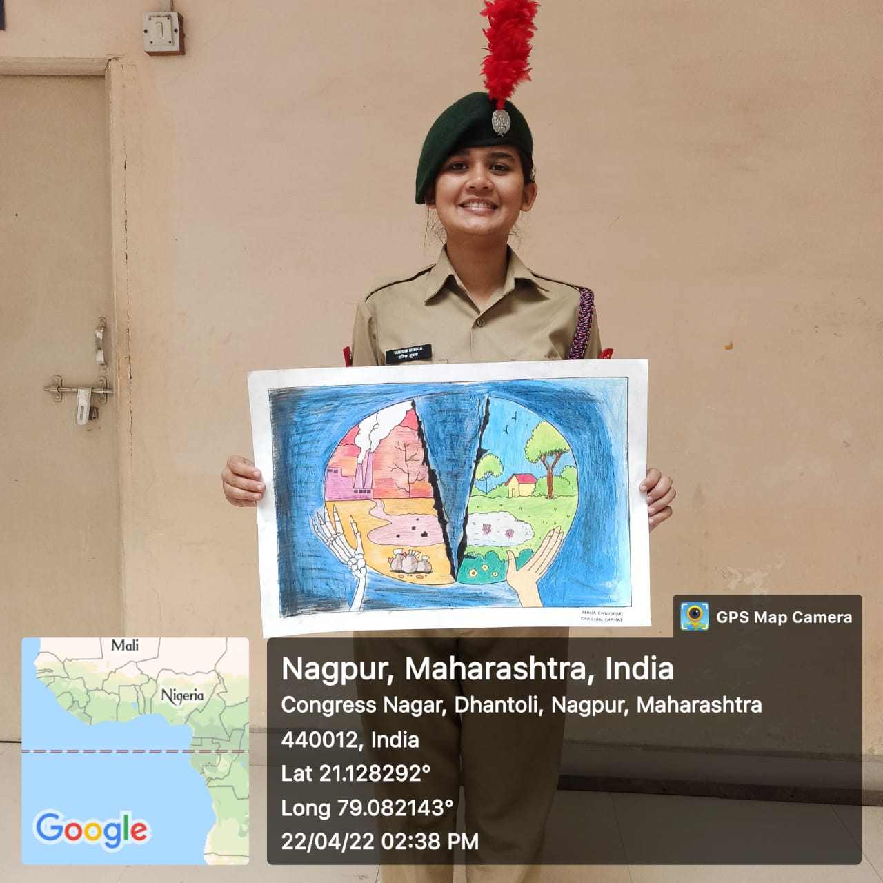 Poster making on Earth day – India NCC