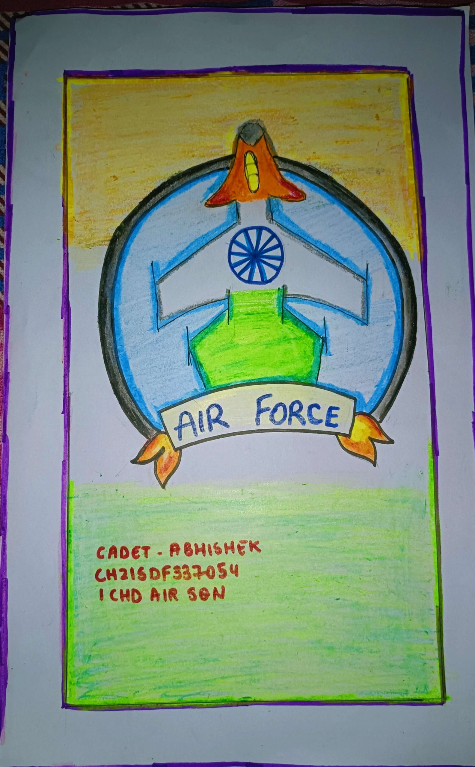 Poster on indian airforce – India NCC