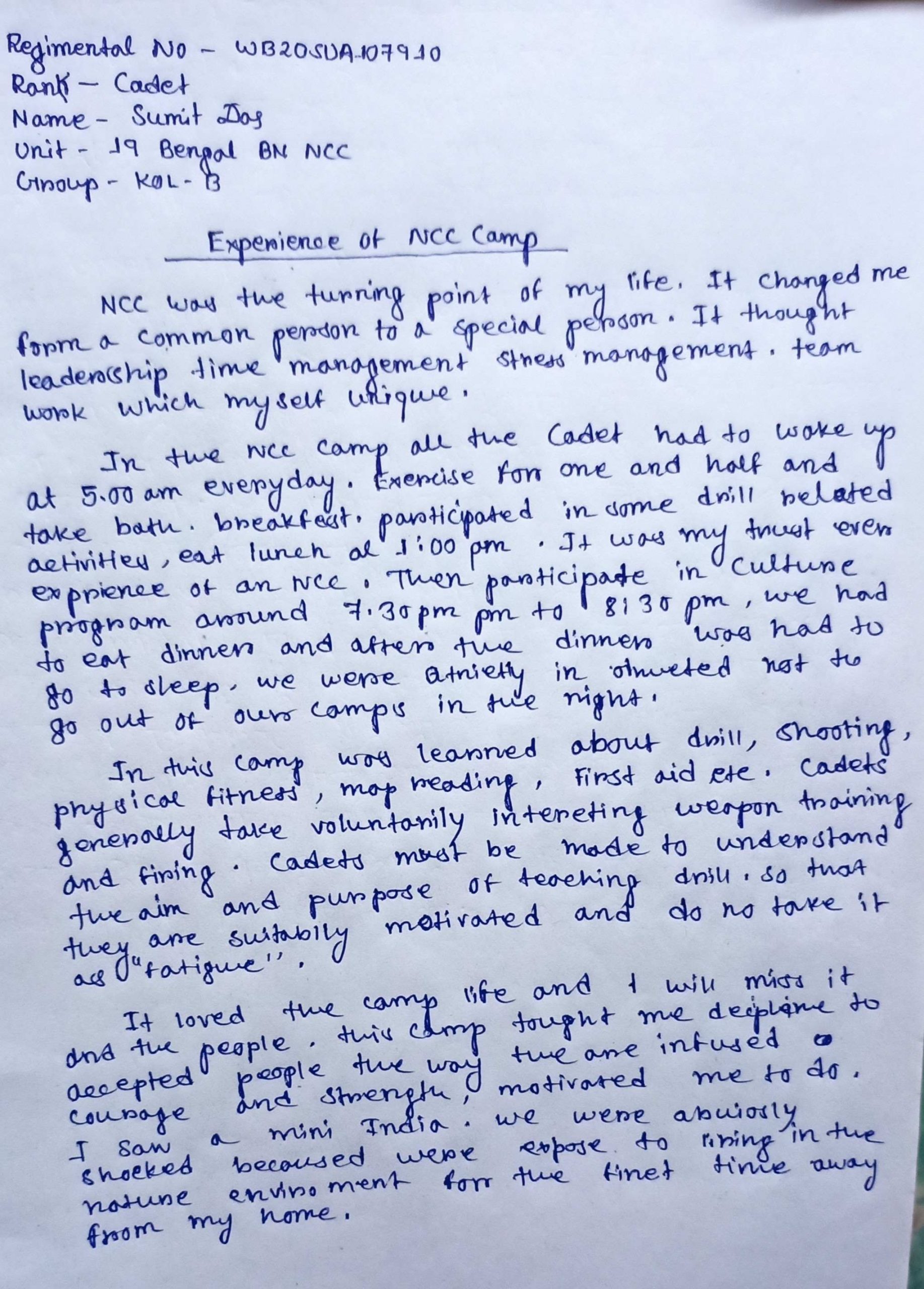 My NCC Experience – India NCC