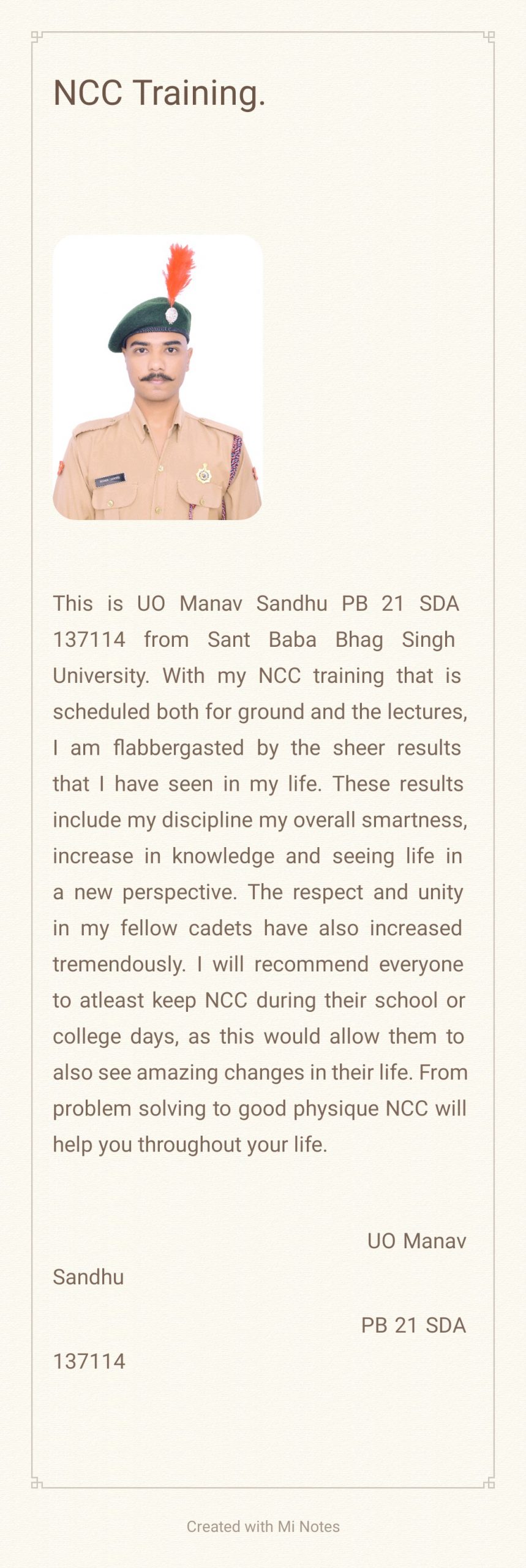 NCC Training – India NCC