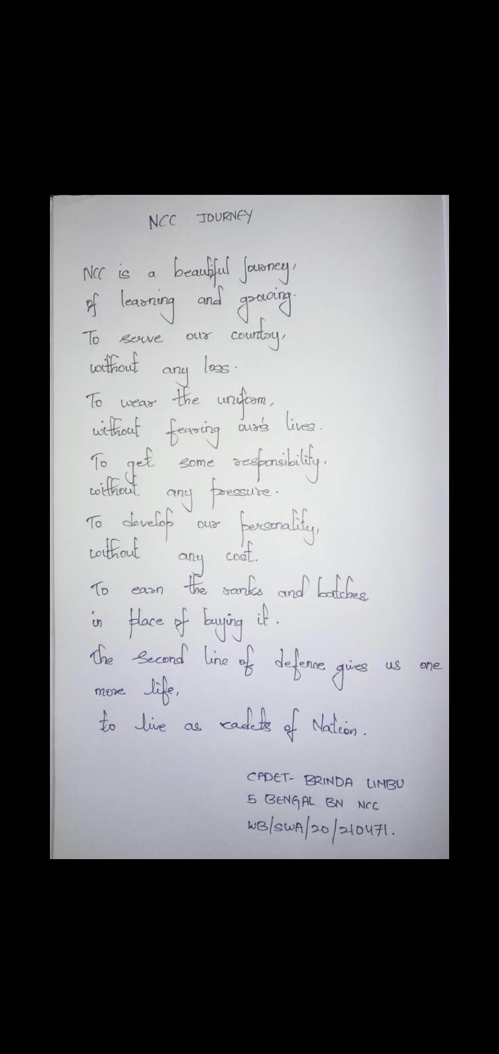 NCC Poem – India NCC