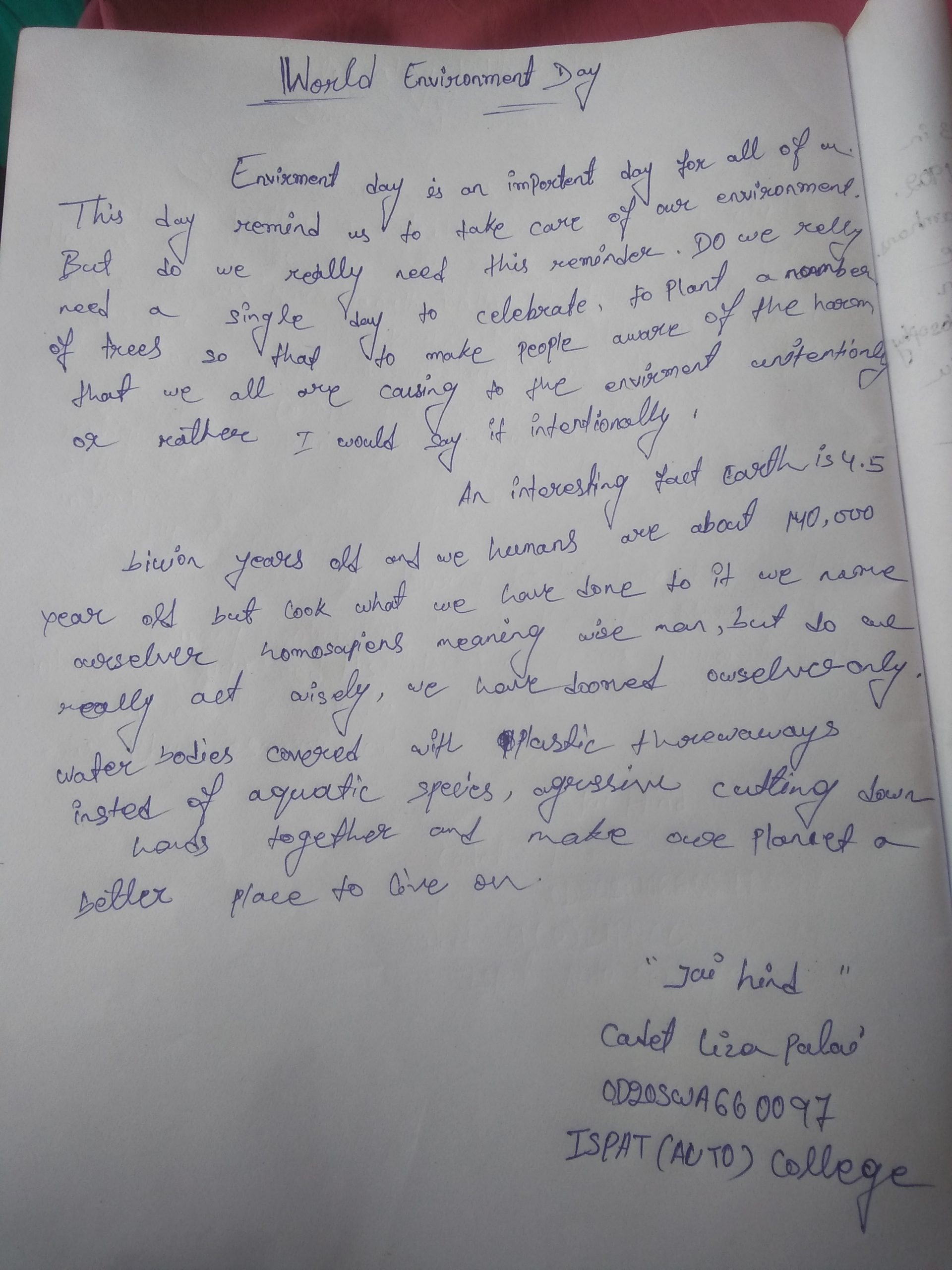 World environment day – India NCC