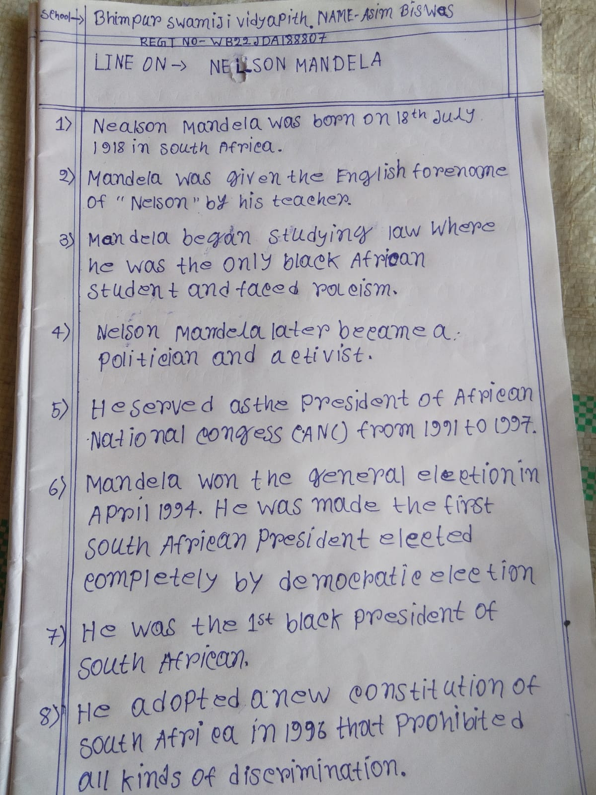 Nelson Mandela – India NCC