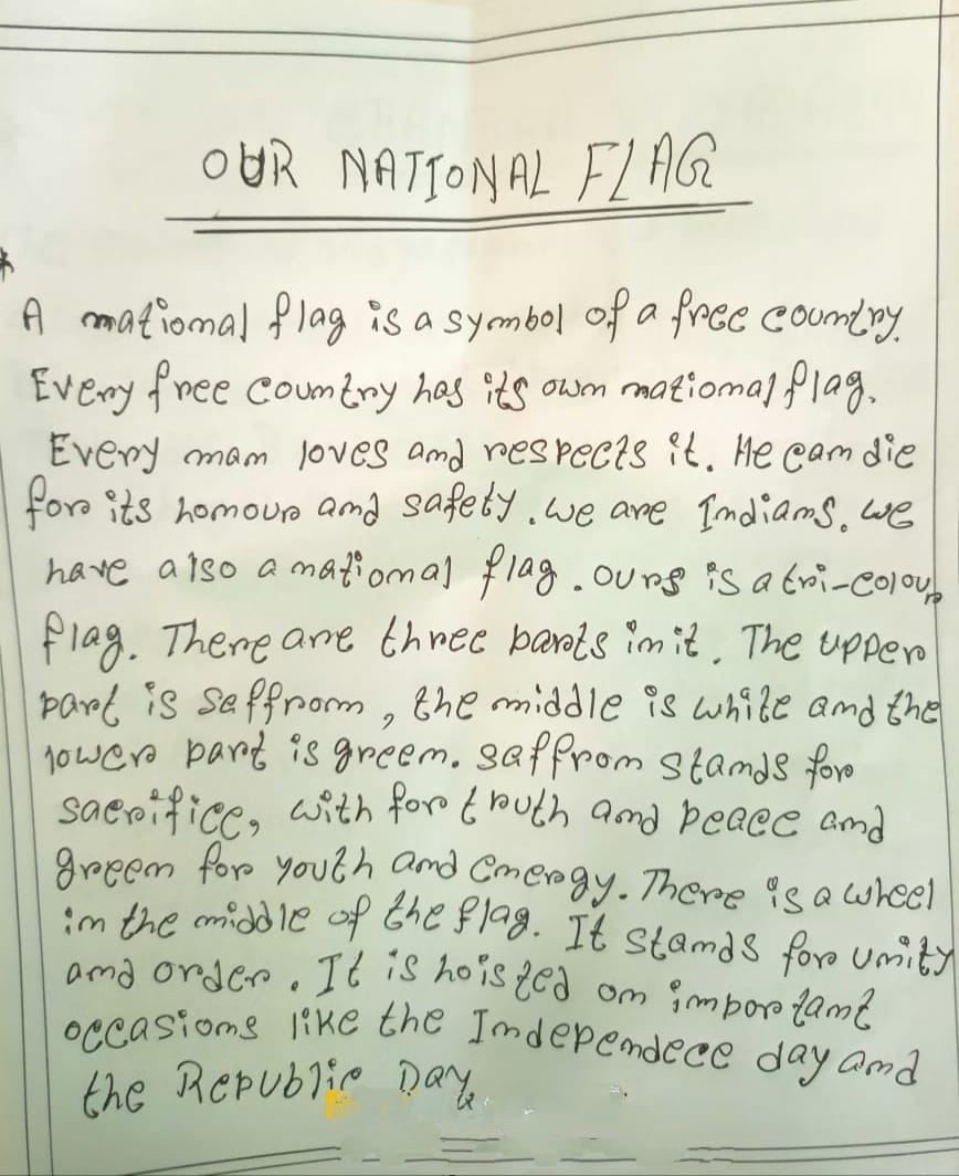 Our National Flag – India NCC