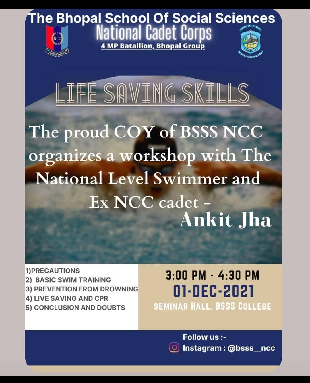 Life Saving Skills Workshop – India NCC