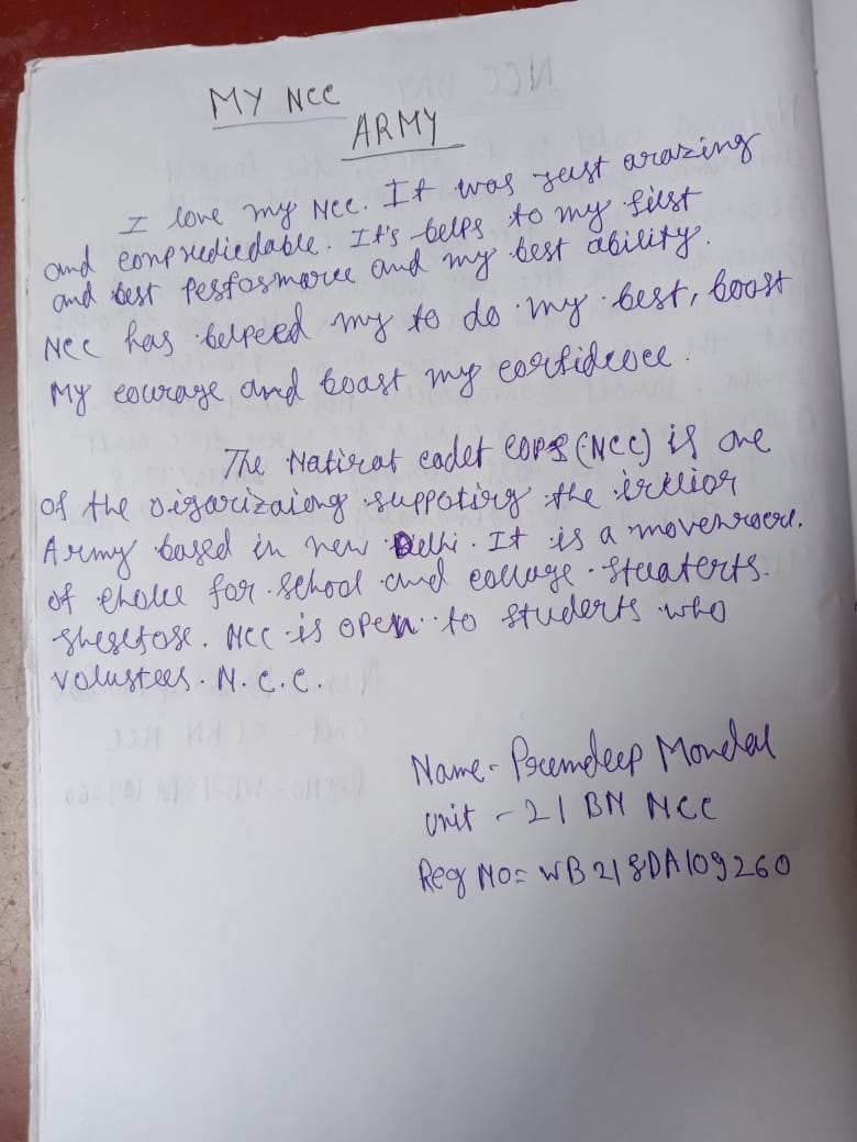 MY NCC ARMY – India NCC