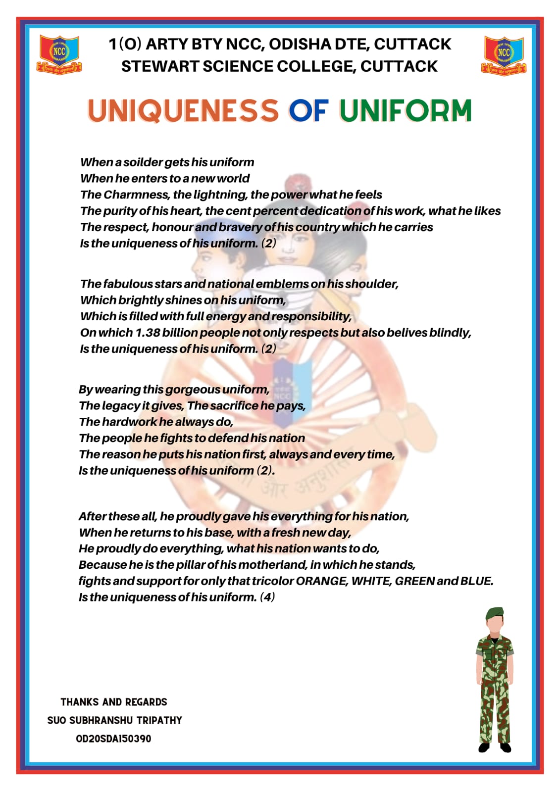 Uniqueness of Uniform – India NCC