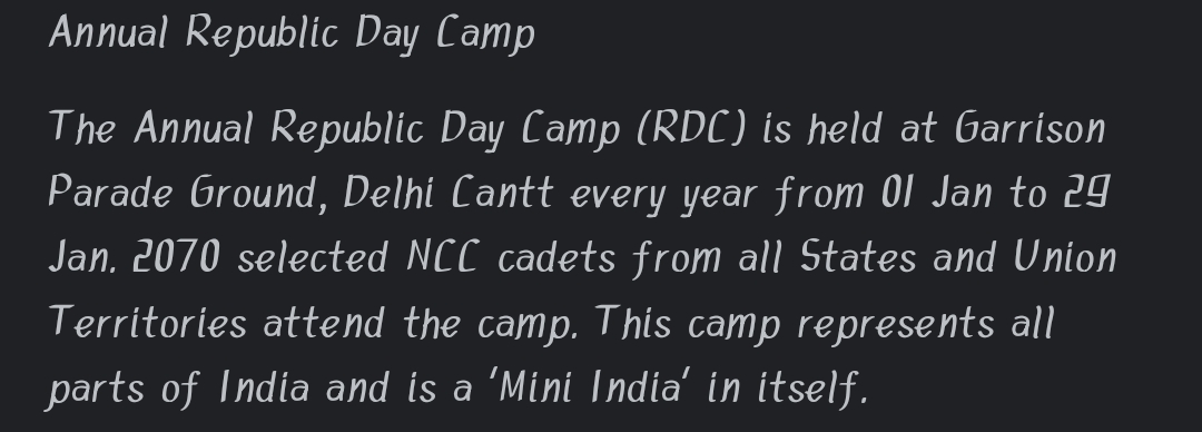RDC Camp – India NCC