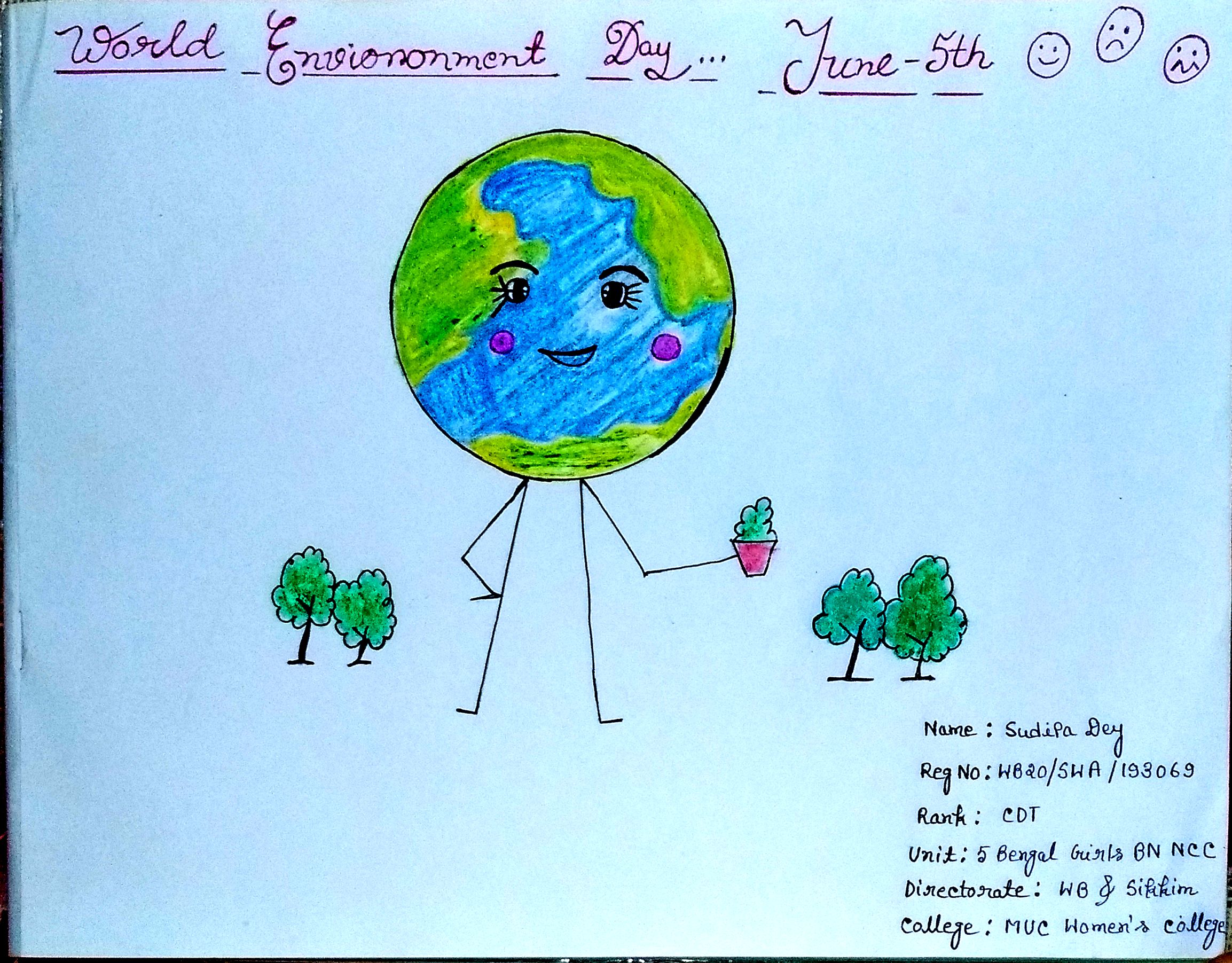 Drawing on World Environment Day – India NCC