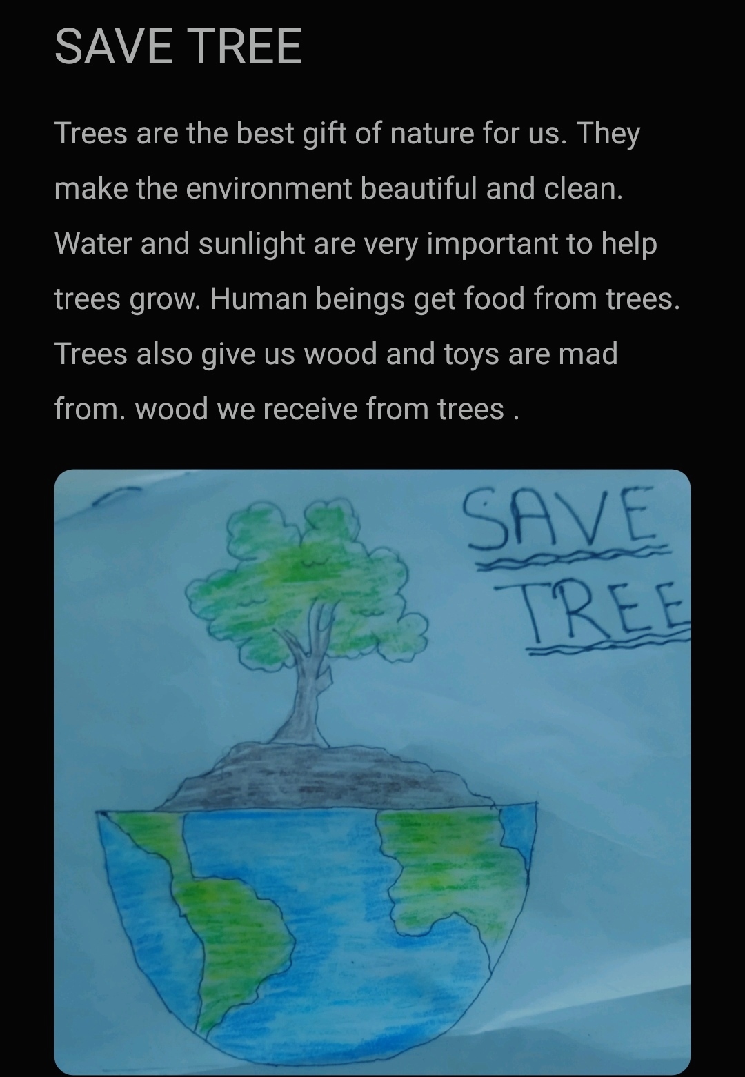 Save tree – India NCC