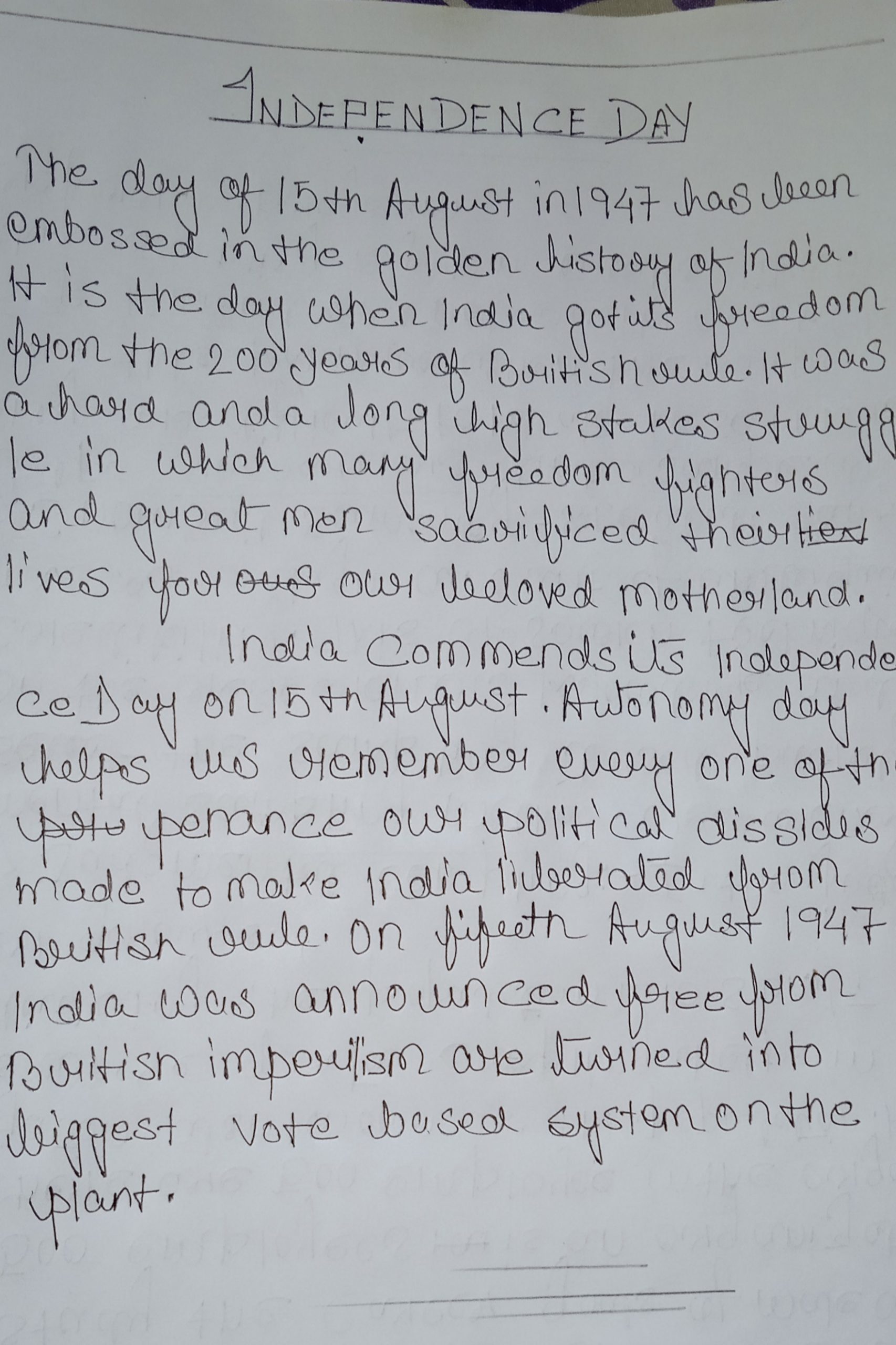 Independence Day – India NCC