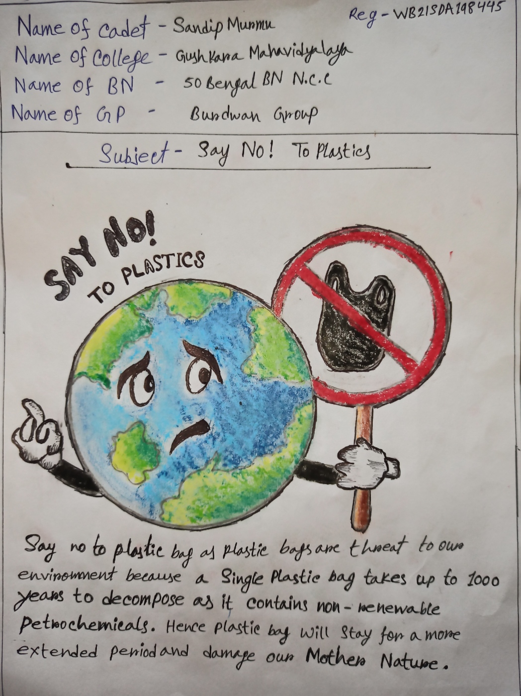 Say No To Plastic – India NCC