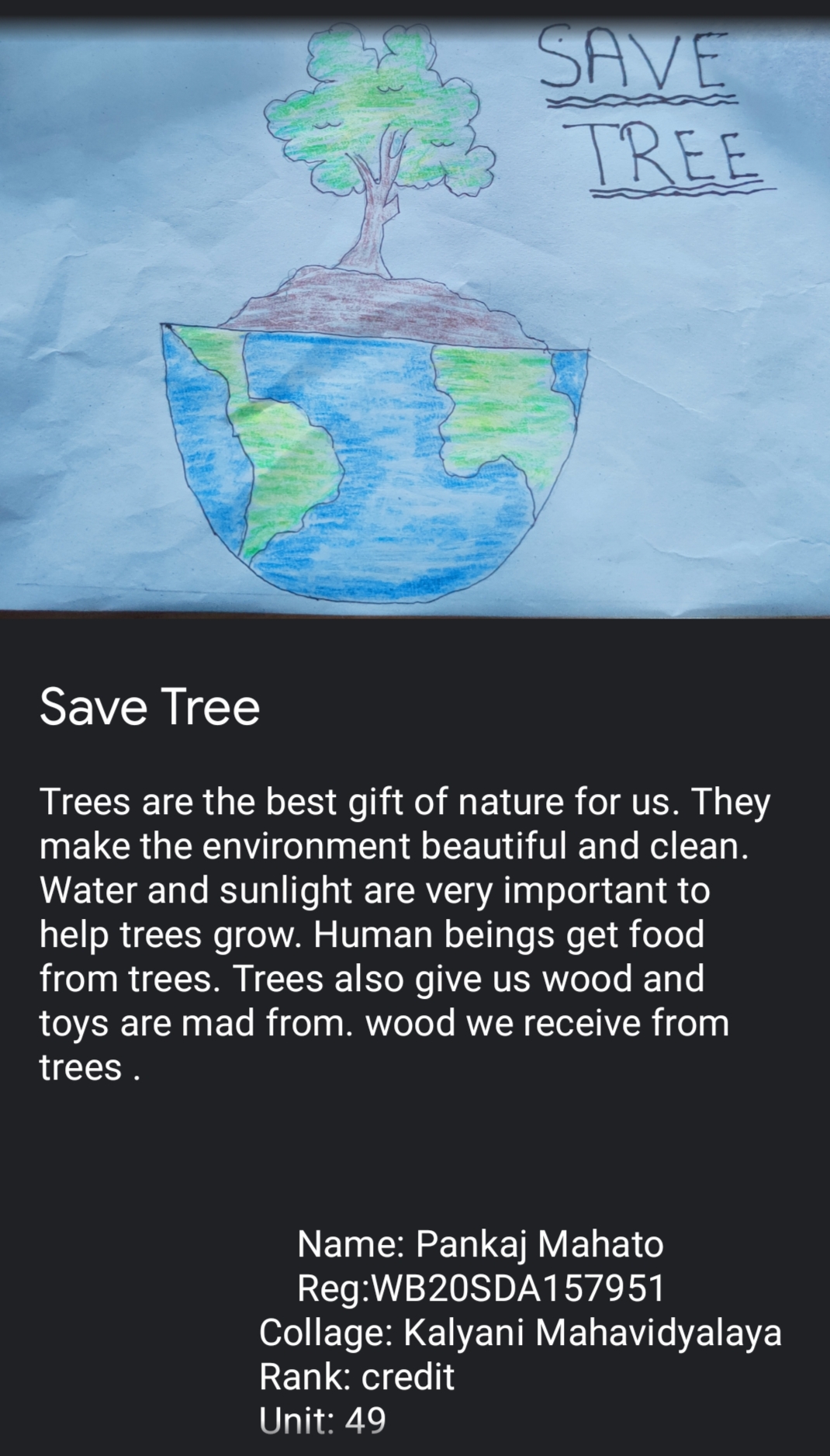 Save Tree – India NCC