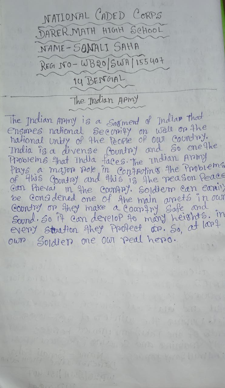 The Indian Army – India NCC