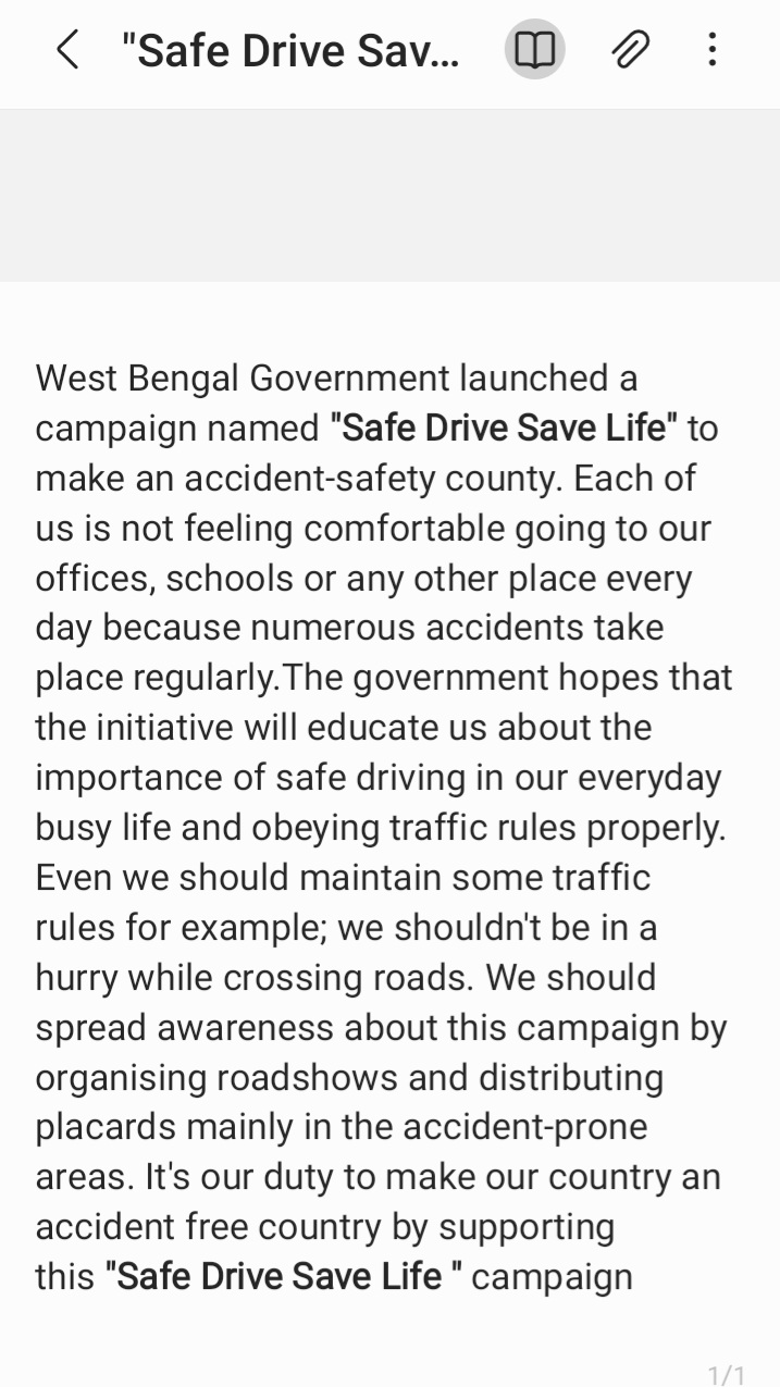 Safe Drive Save Life – India NCC