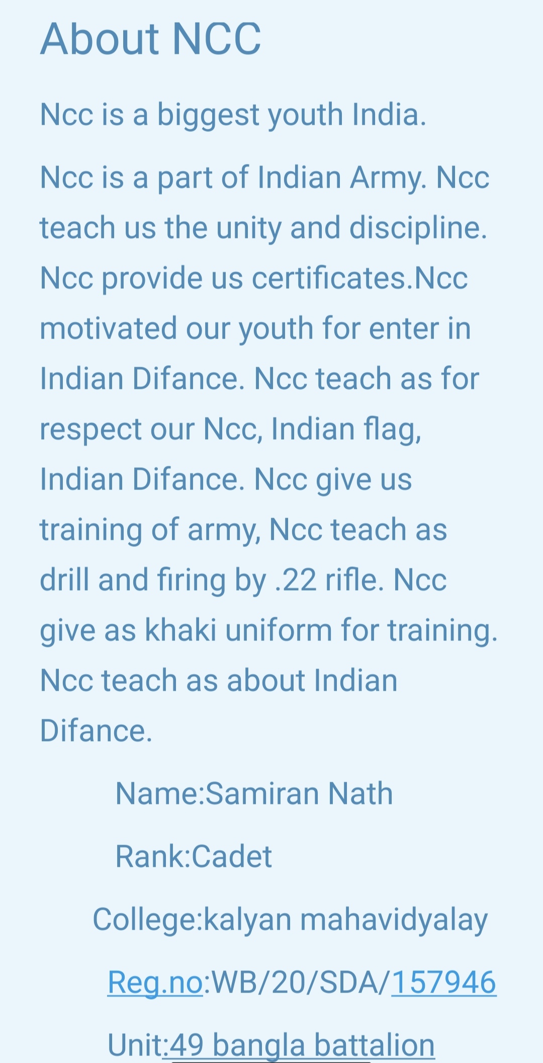 About Ncc – India NCC