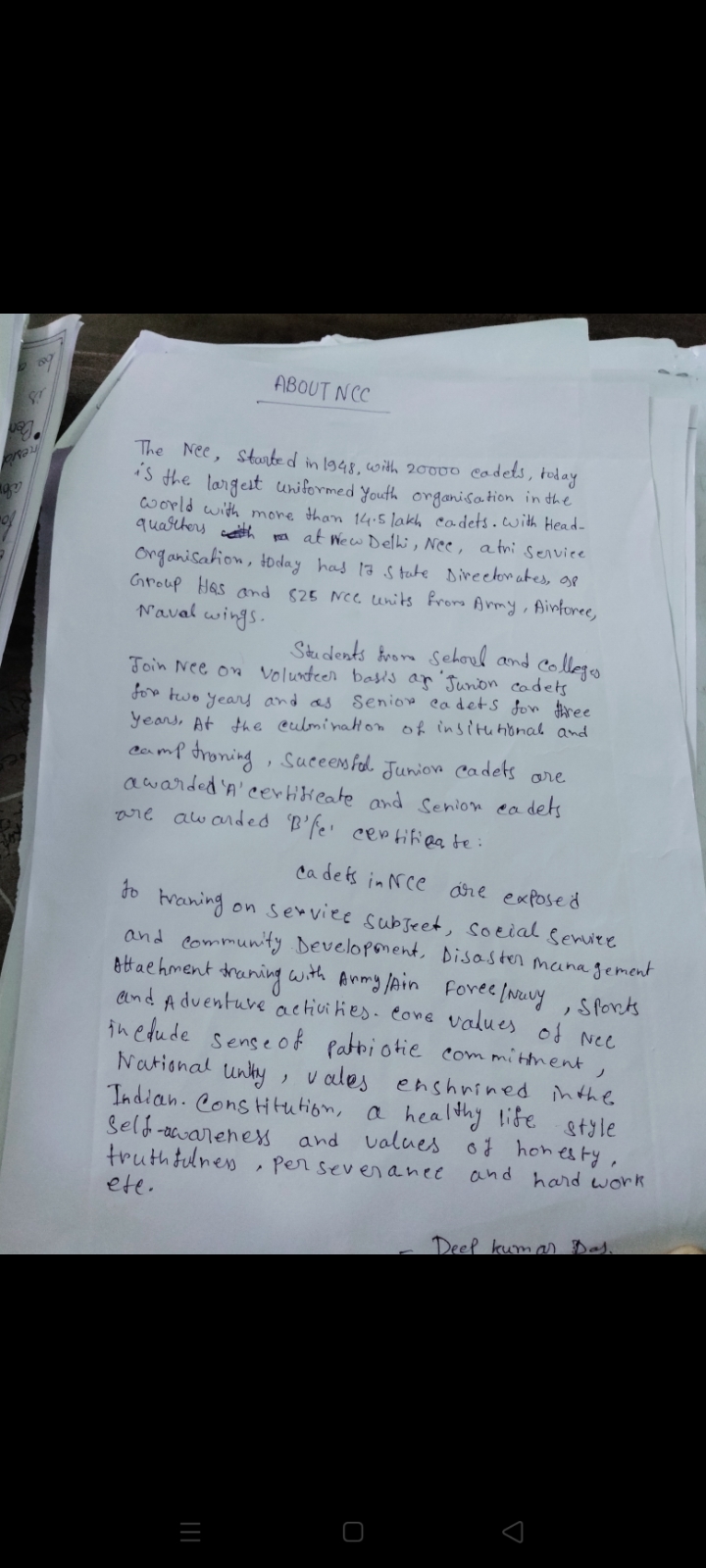 ABOUT NCC – India NCC