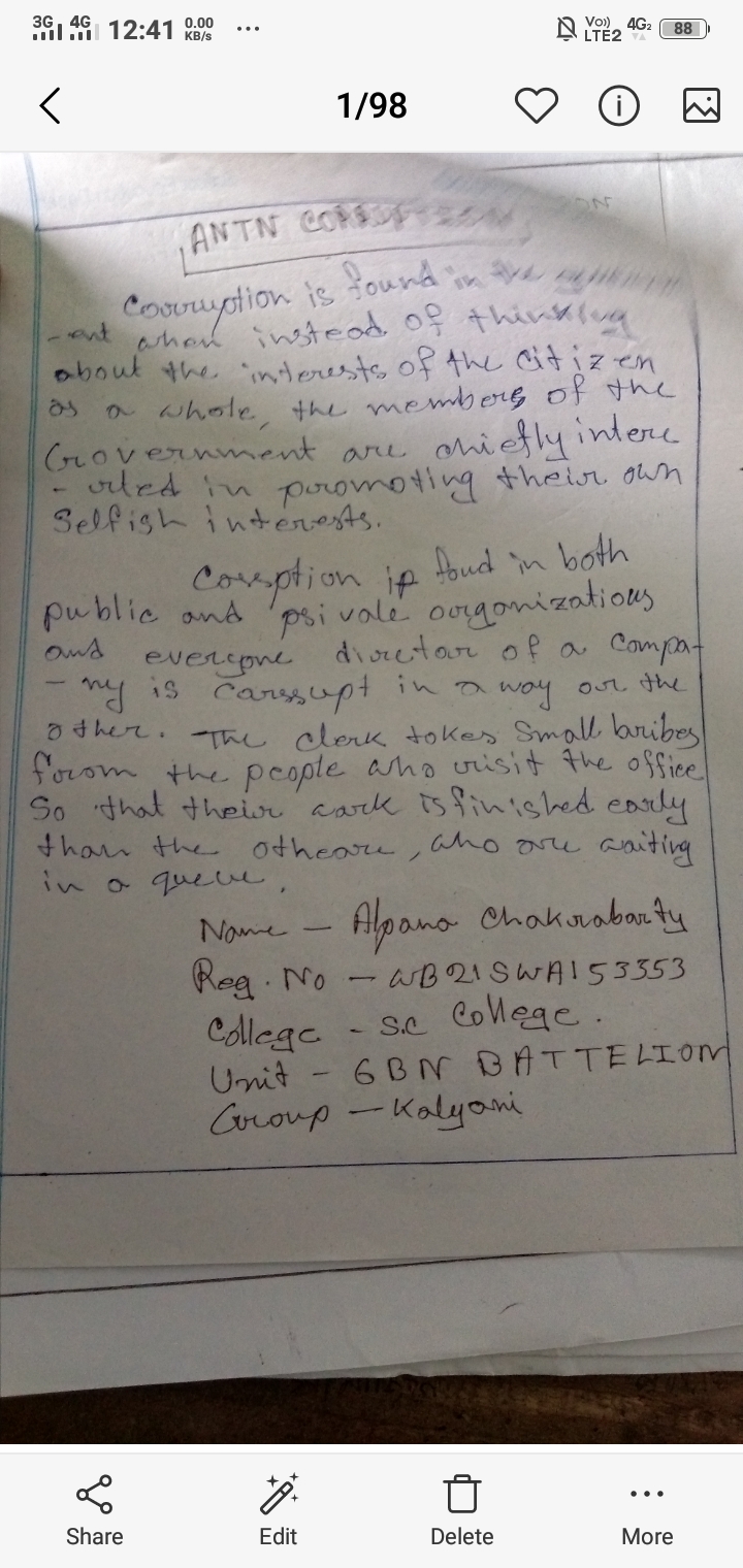 Antn Corrup – India NCC