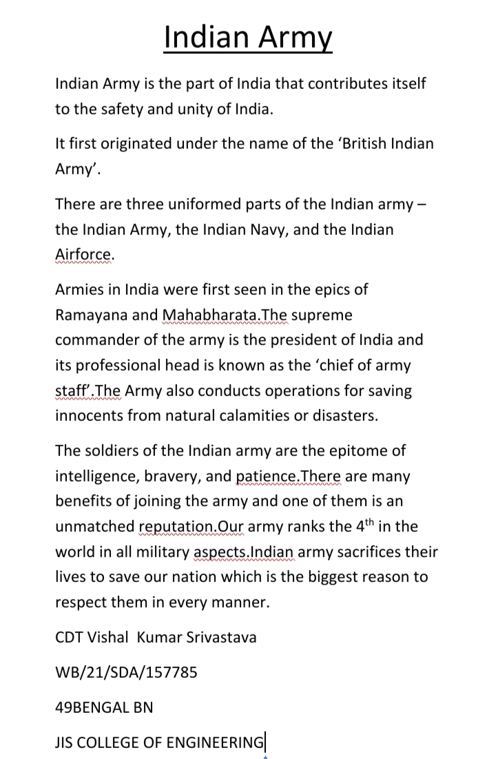 Indian Army – India NCC