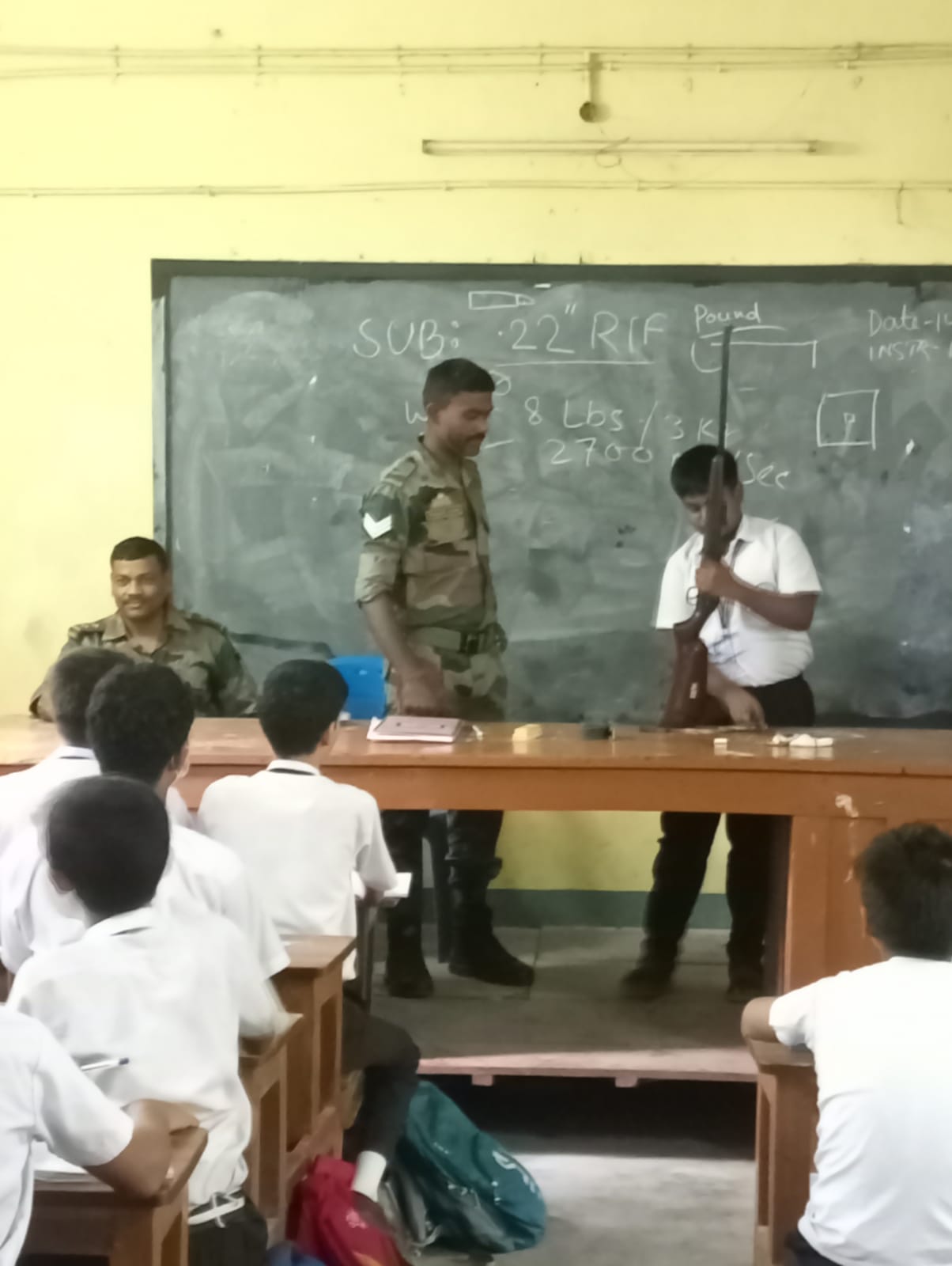 Ncc class on . 22 rifle – India NCC