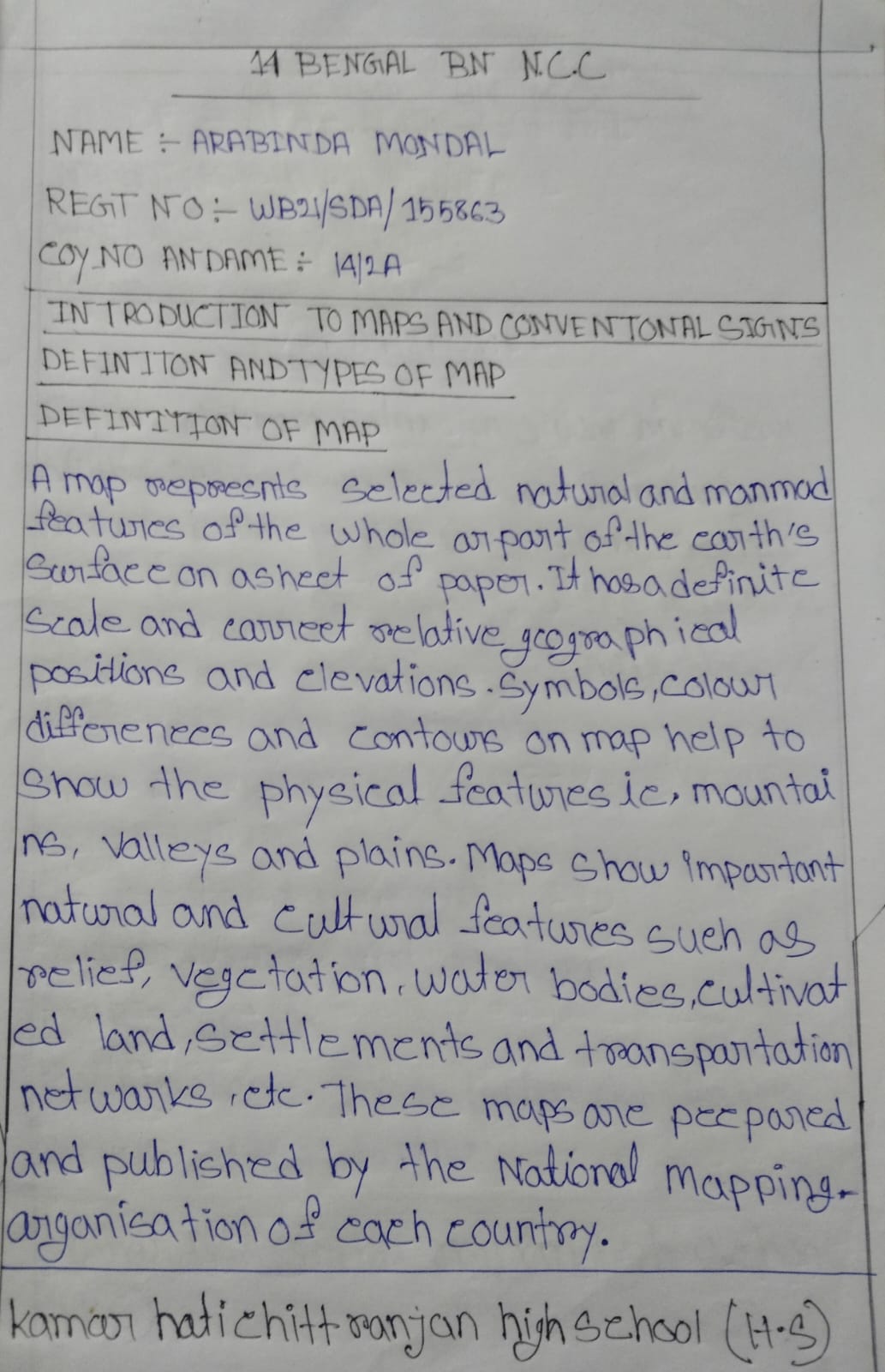 Map Reading – India NCC