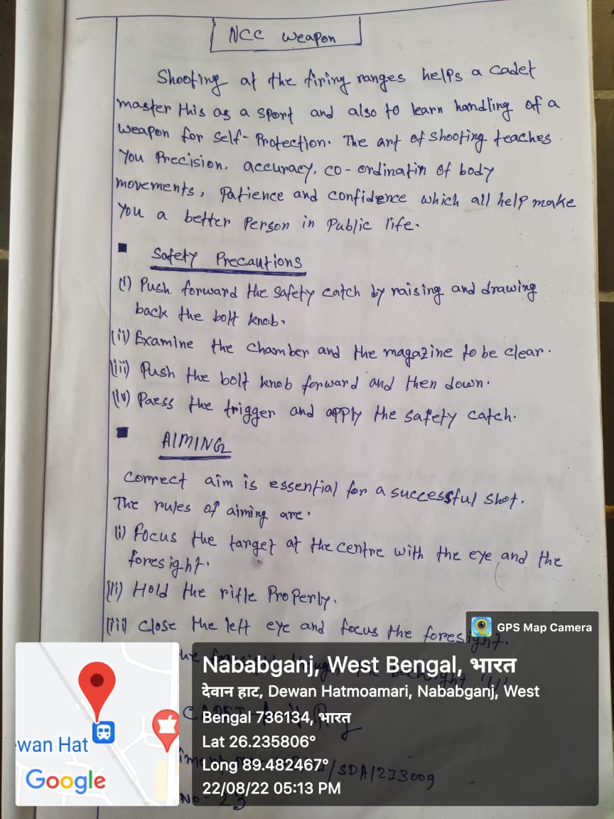 Ncc weapon – India NCC