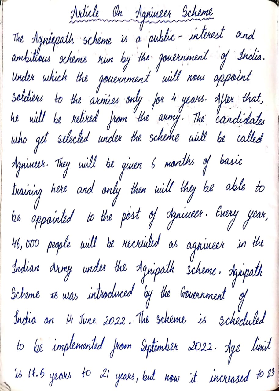 Agniveer scheme – India NCC