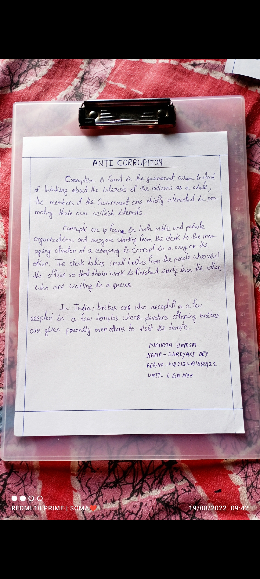 Anti corruption – India NCC