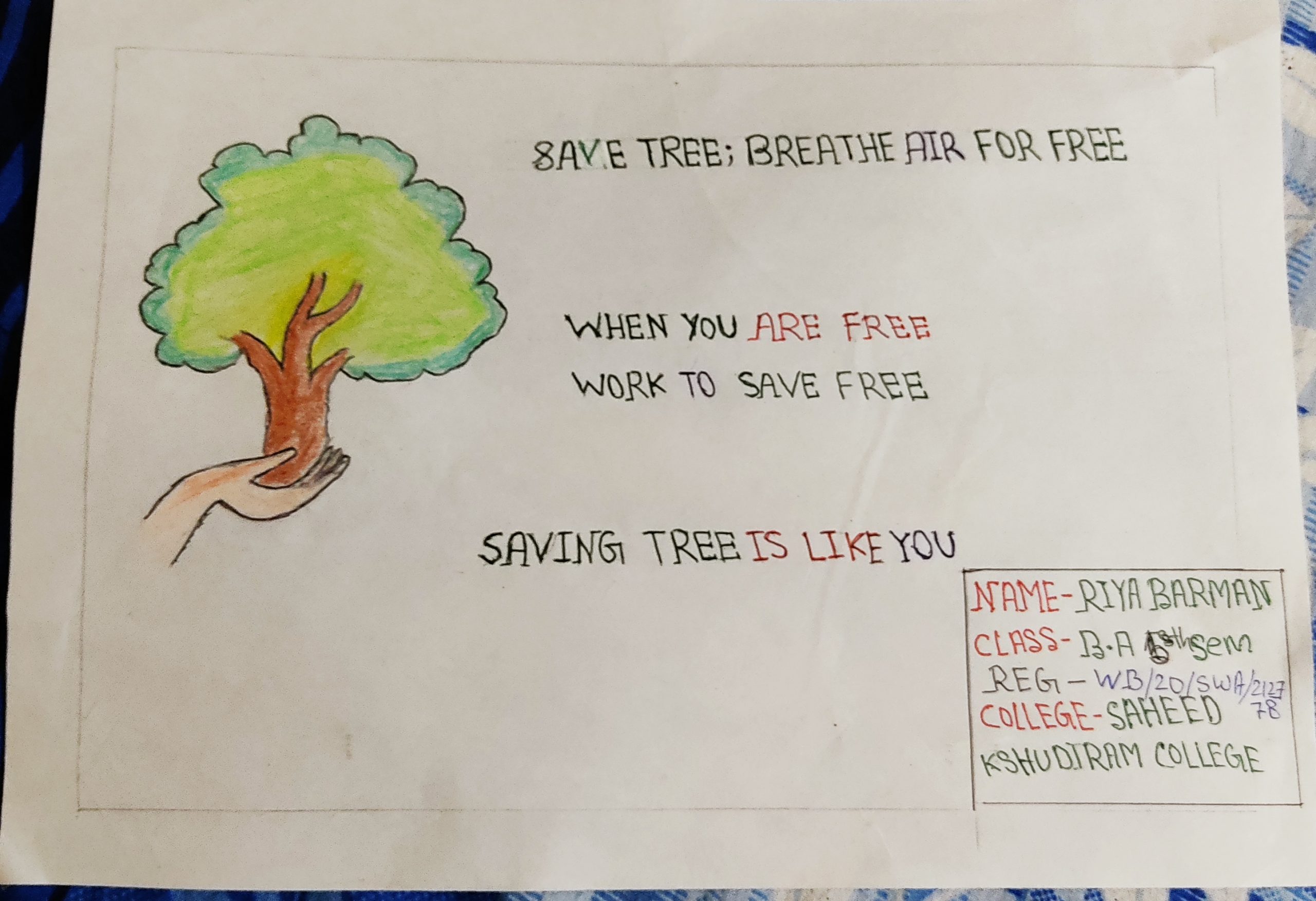 Save Tree: Breathe Air For Free – India NCC