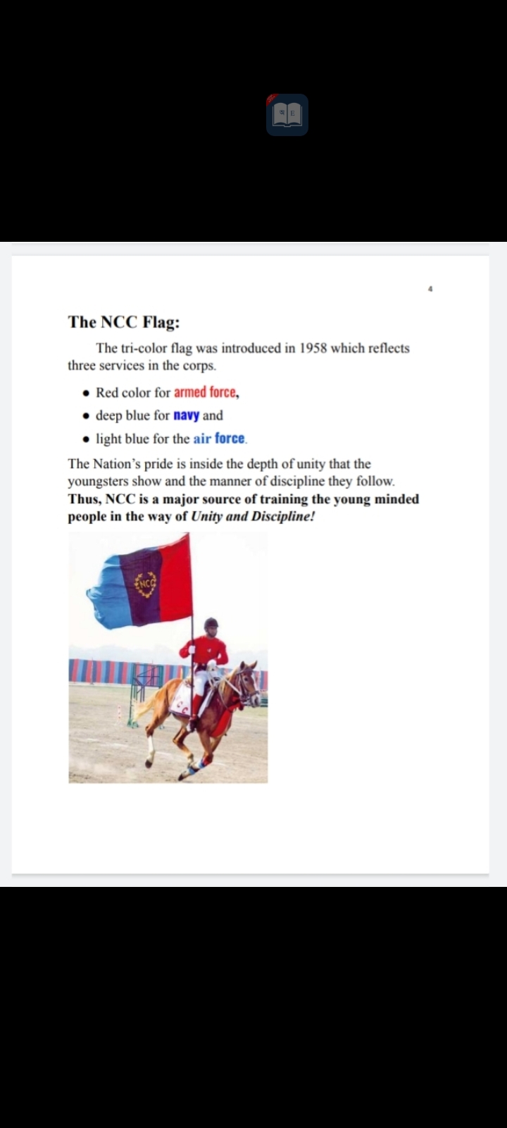 The ncc flag – India NCC