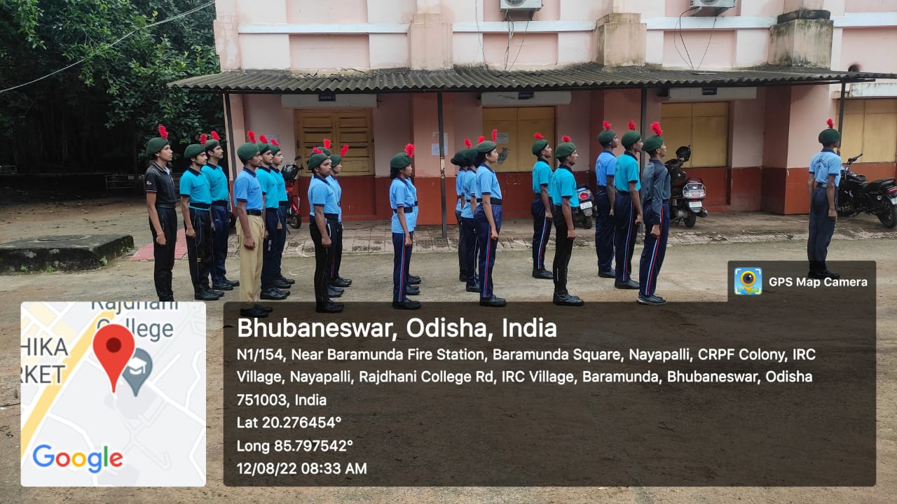Parade practice class for 75th independence day. – India NCC
