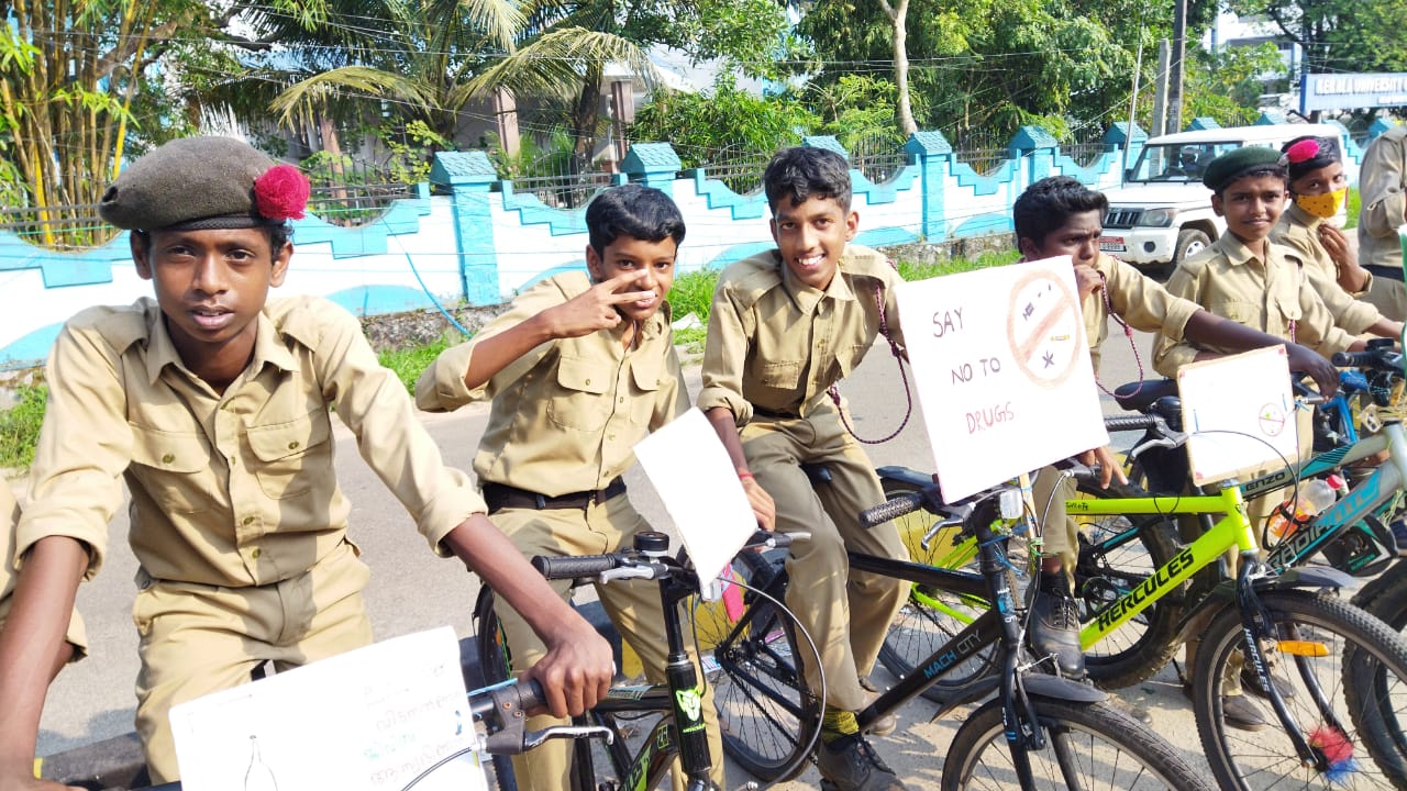 Anti Drug day cycle rally – India NCC