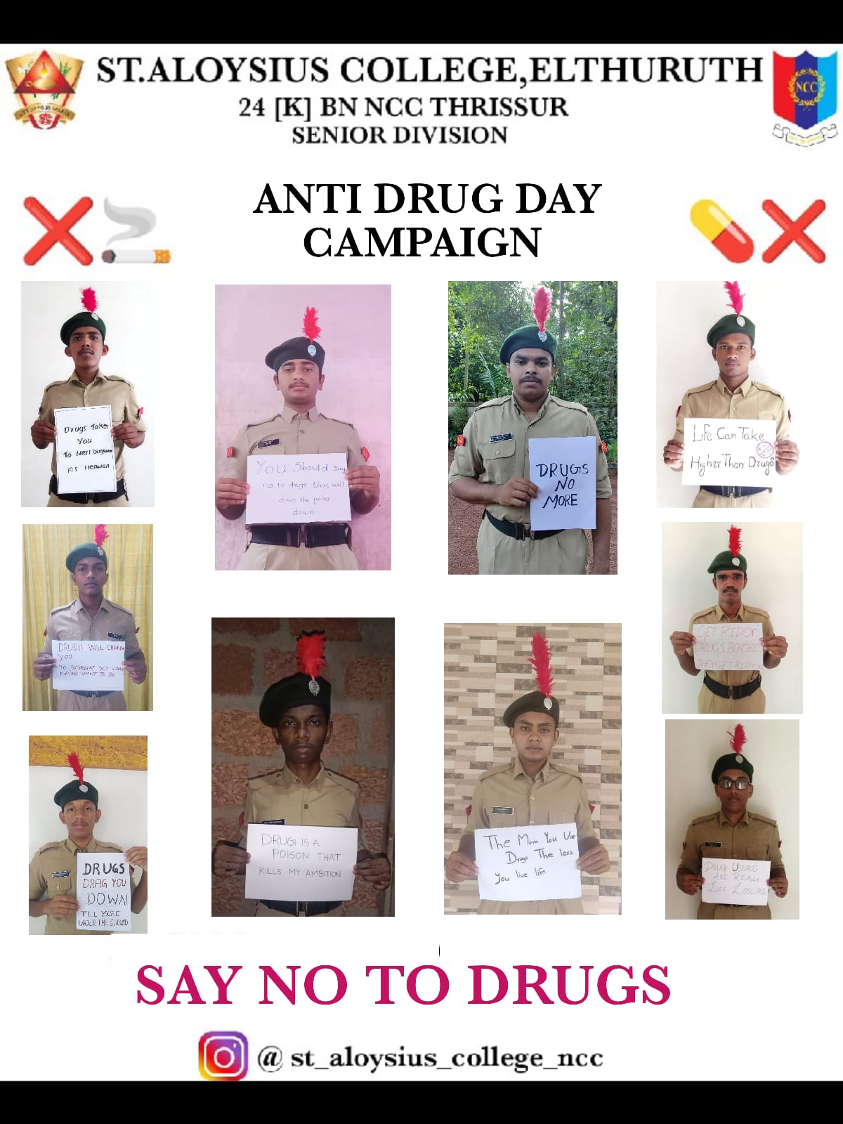 Anti drug use – India NCC