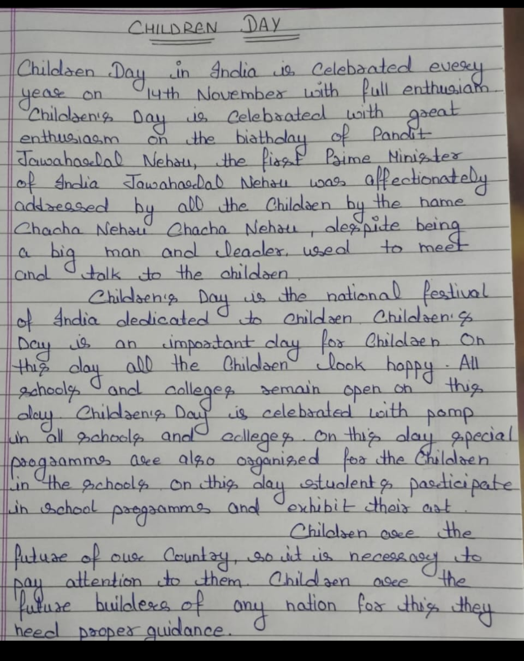 Children Day – India NCC