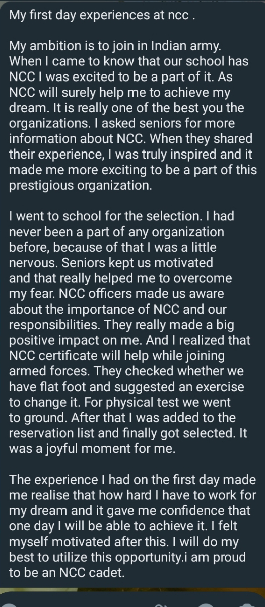 Article – India NCC