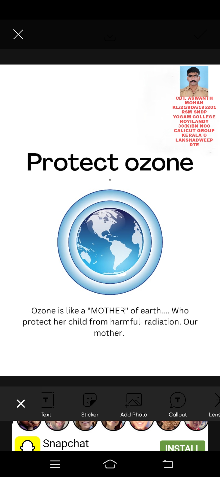 Save ozone – India NCC