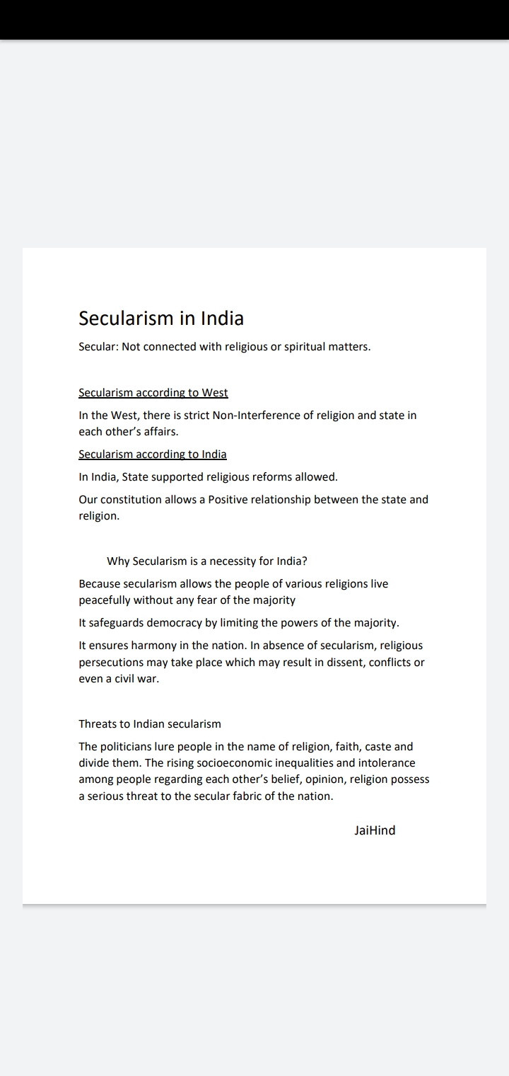 Article on- Secularism in India – India NCC