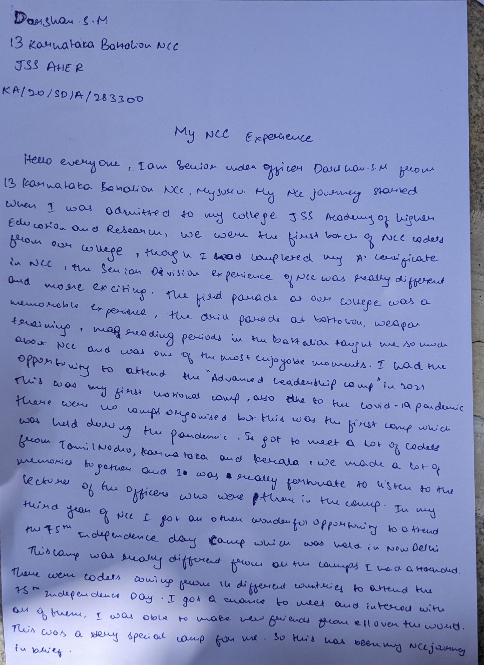 My NCC Experience – India NCC