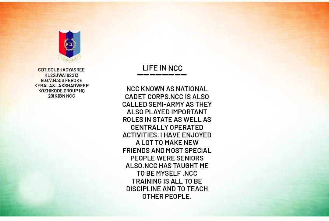 LIFE IN NCC – India NCC
