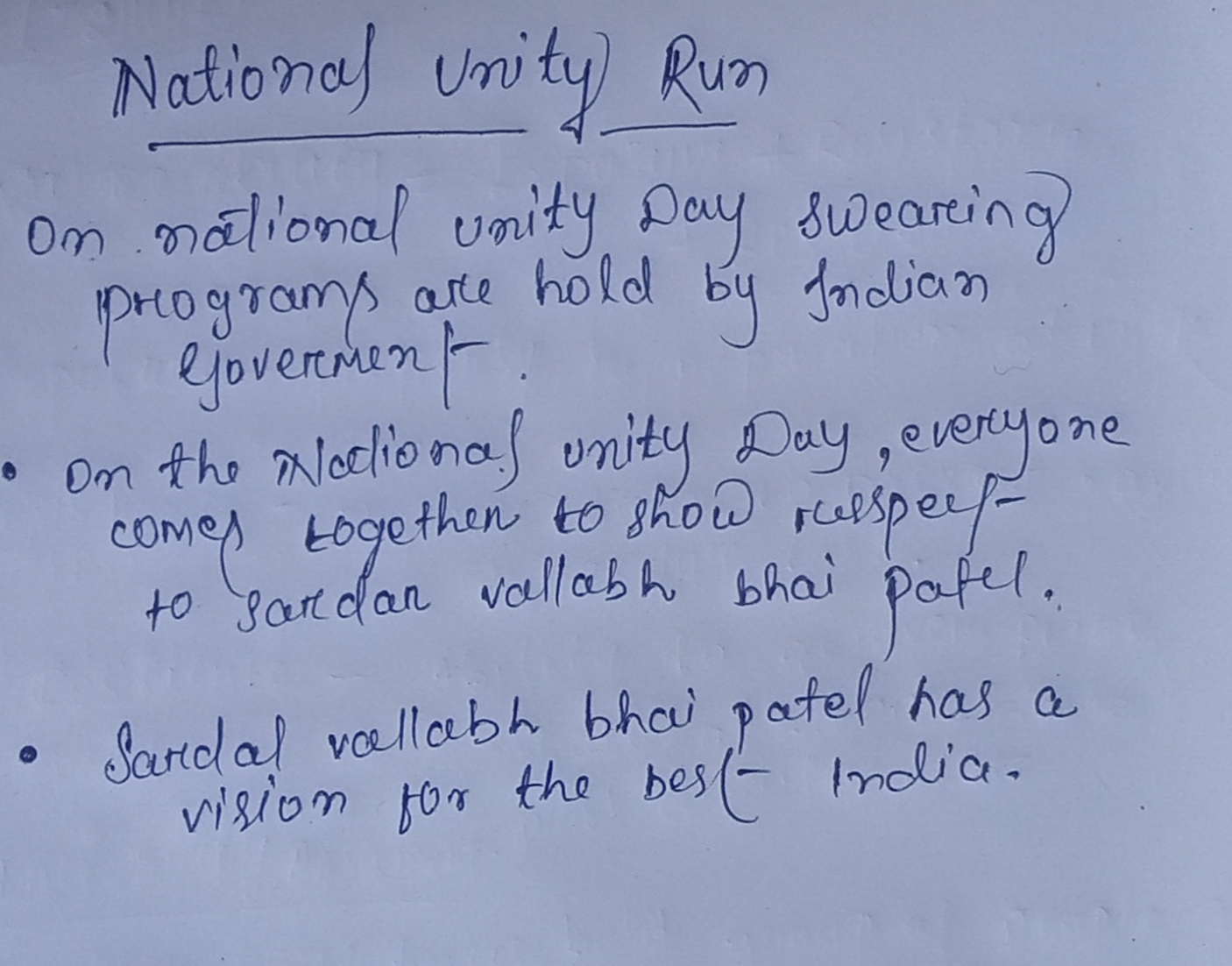 Unity run – India NCC