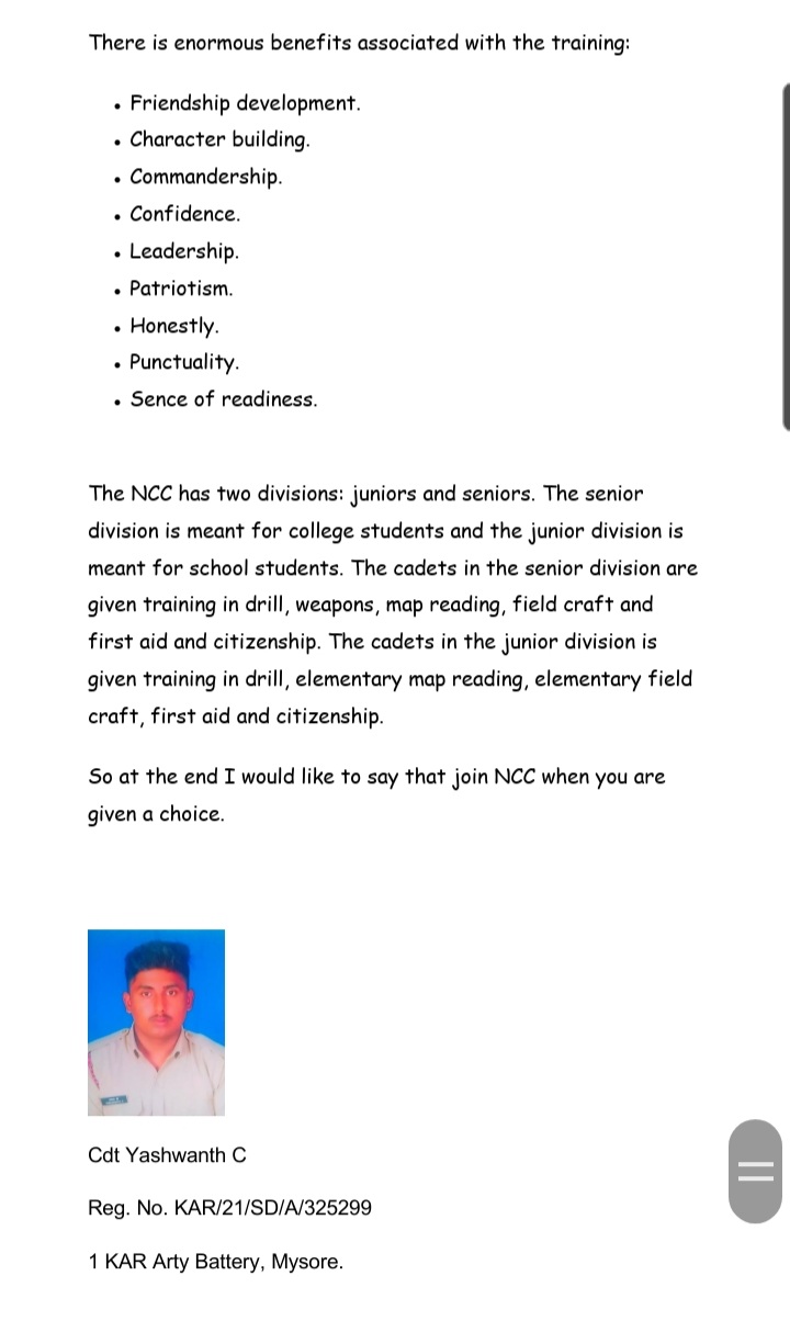 NCC article – India NCC