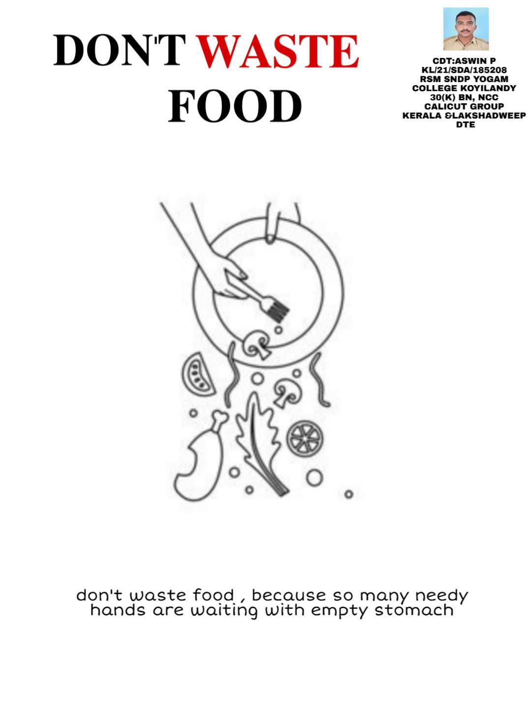 DON'T WASTE FOOD – India NCC