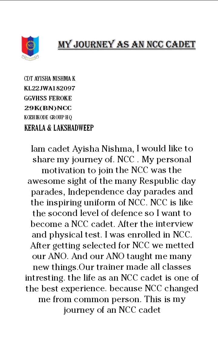 My journey as a cadet – India NCC