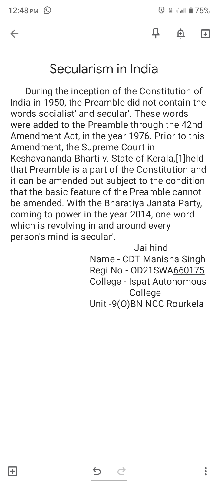 Secularism in India – India NCC
