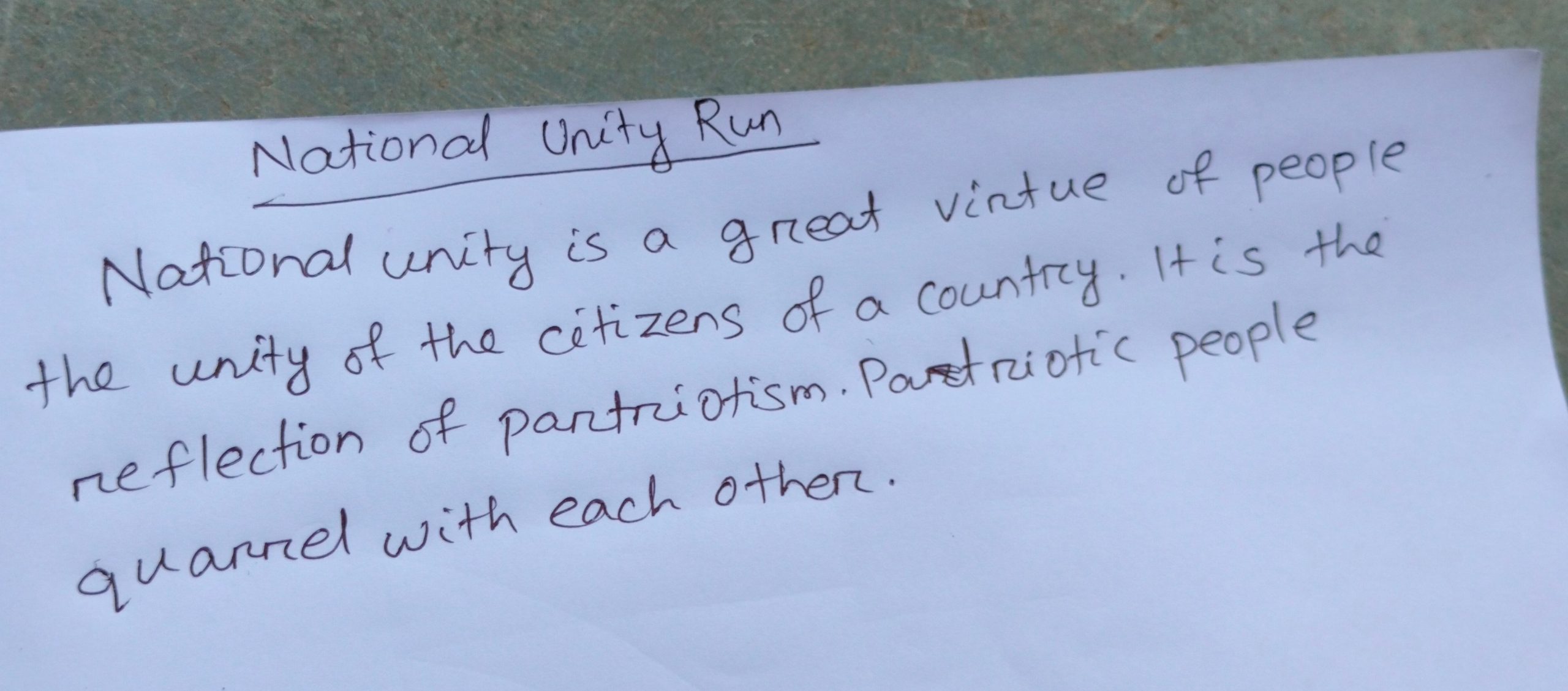 Unity run – India NCC