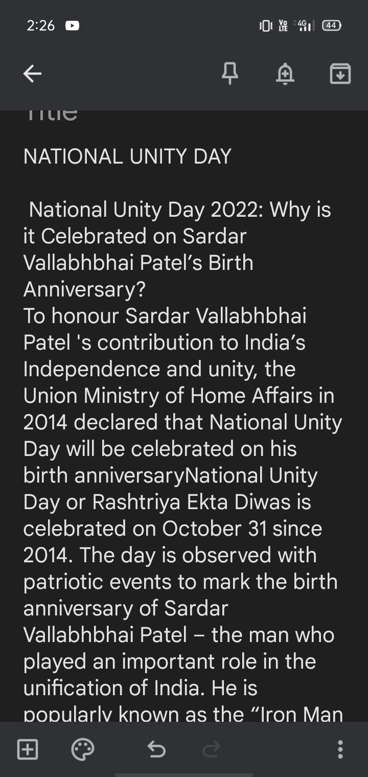 National unity day – India NCC