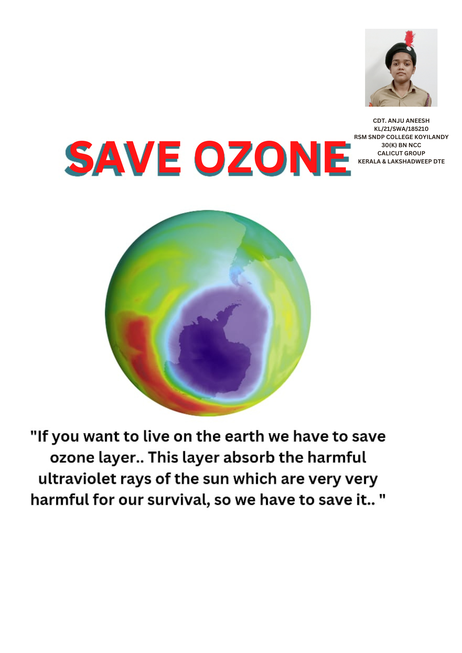 Save Ozone – India NCC